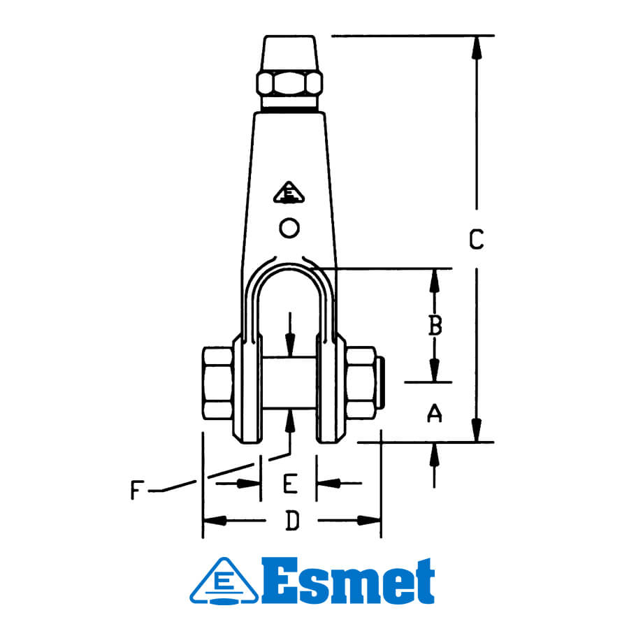 Esmet Clevis Socket Assembly - Forged Series - Field Installable Wire ...