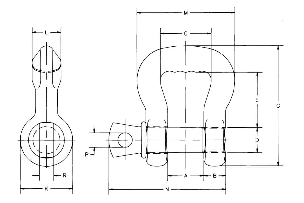 Crosby® S-253 Screw Pin Synthetic Sling Saver Shackle - CERTEX USA
