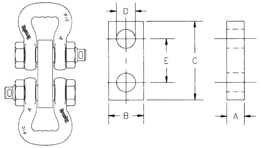 Crosby® S-256 Link Plate for Synthetic Sling Fitting - CERTEX USA