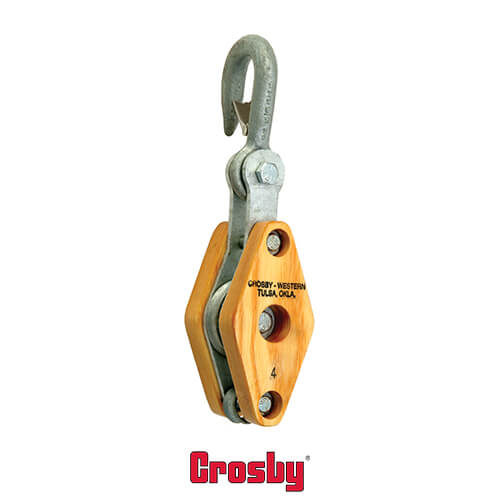 Crosby® Wood Blocks for Manila Rope - Triple Sheave 23 B - CERTEX USA
