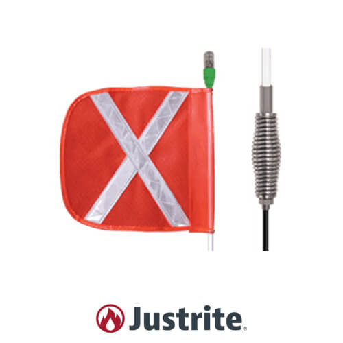 Justrite® Warning Whips - CERTEX USA