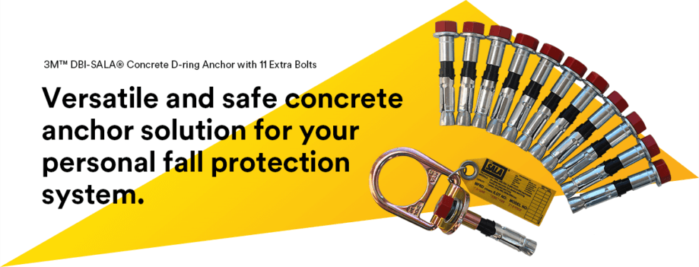 3M™ DBI-SALA® D-ring Bolt Anchor For Concrete, 11 Extra Bolts, Fits 11/ ...