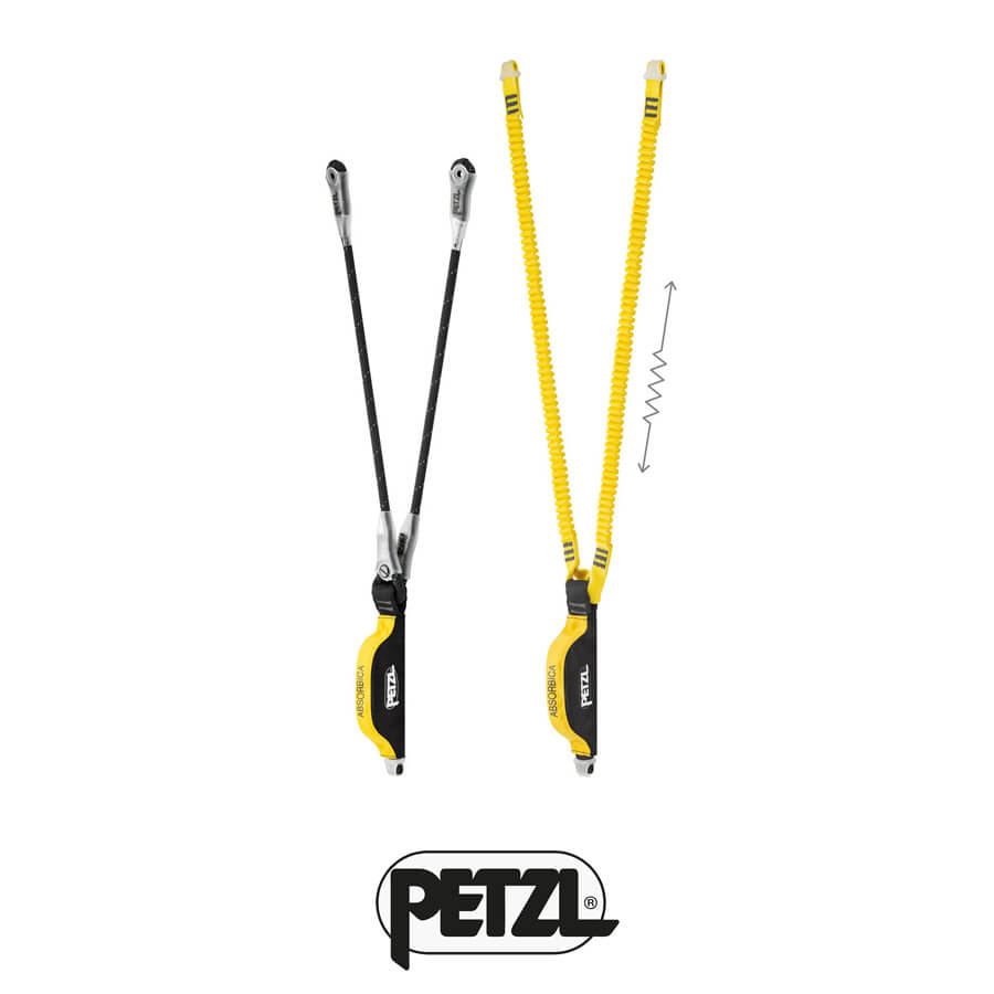 Petzl ABSORBICA®-Y Double Lanyard with Integrated Energy Absorber ...